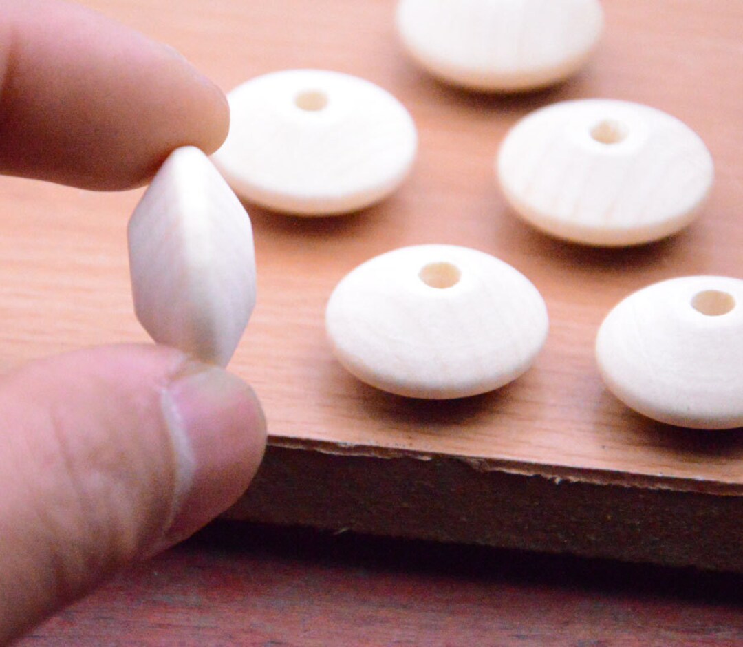 25pcs 23x12mm or 18x10mm Natural Wood Beads,round Wooden Abacus,small ...