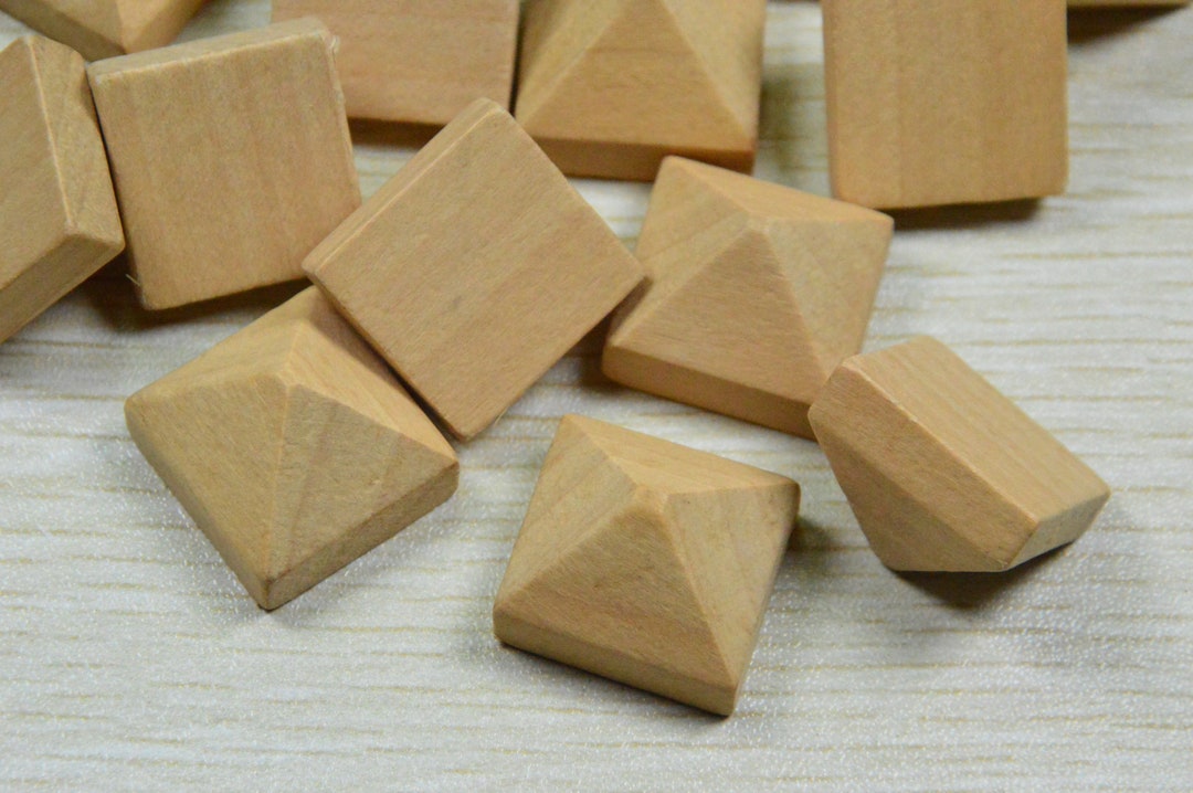10pcs Wooden Pyramid,wooden Beads,pyramid Beads,wooden Cone Beads - Etsy