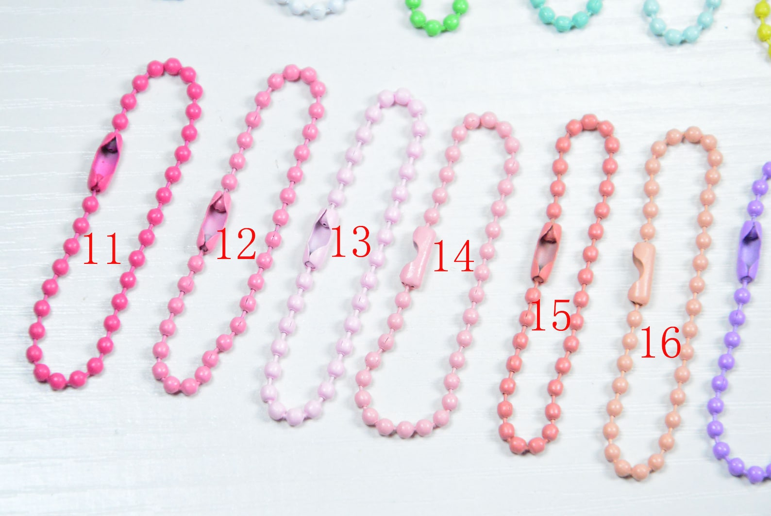 20pcs Ball Chain Connector, Assorted Metal Ball Chain Keychain Link ...