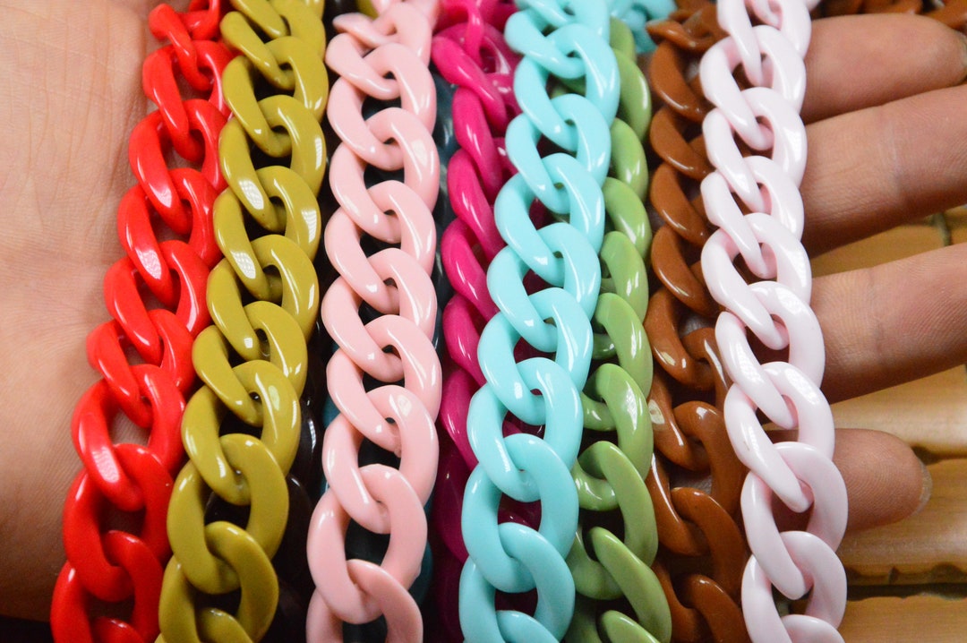 Plastic Chain,flat Chains,assorted Color Chain,plastic Curb Chain ...