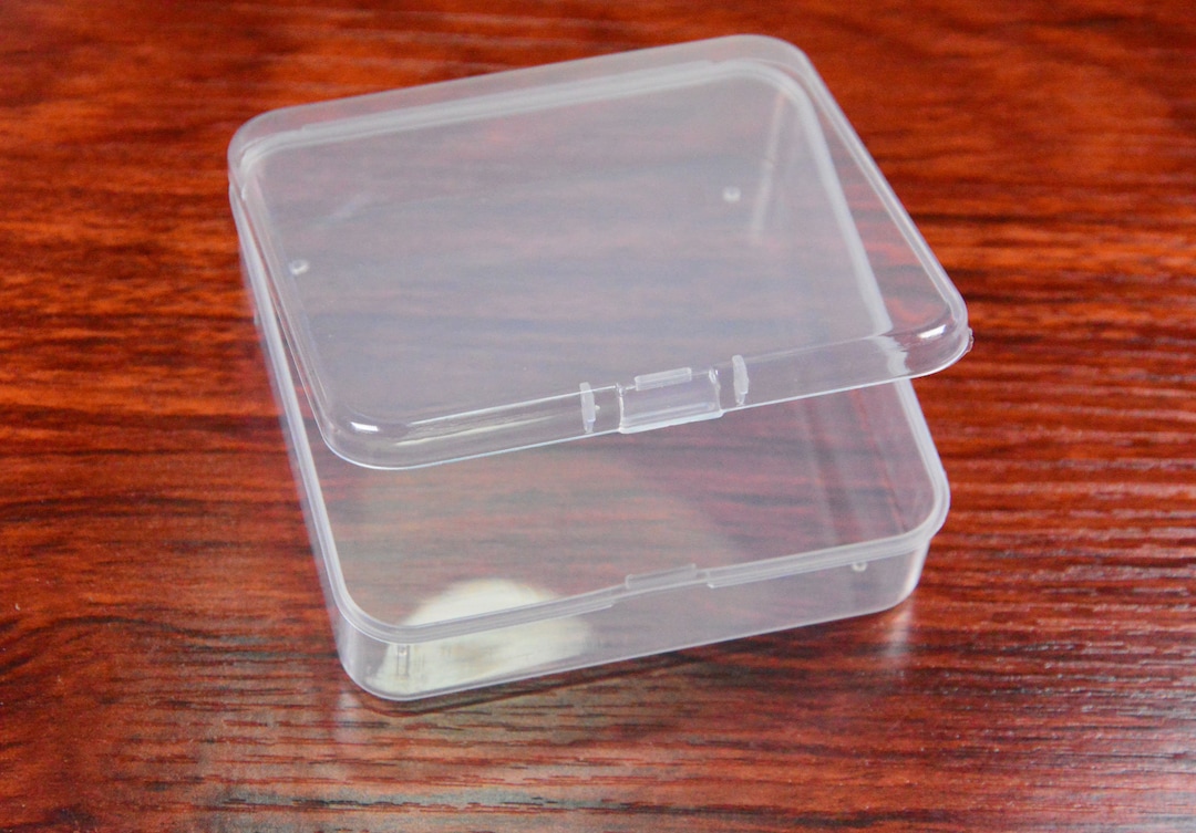 Square Transparent Plastic Box,2pcs Clear Plastic Box,jewelry Beads ...