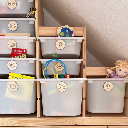 Montessori Wooden Toy Labels Tags for Storage in Nursery or - Etsy