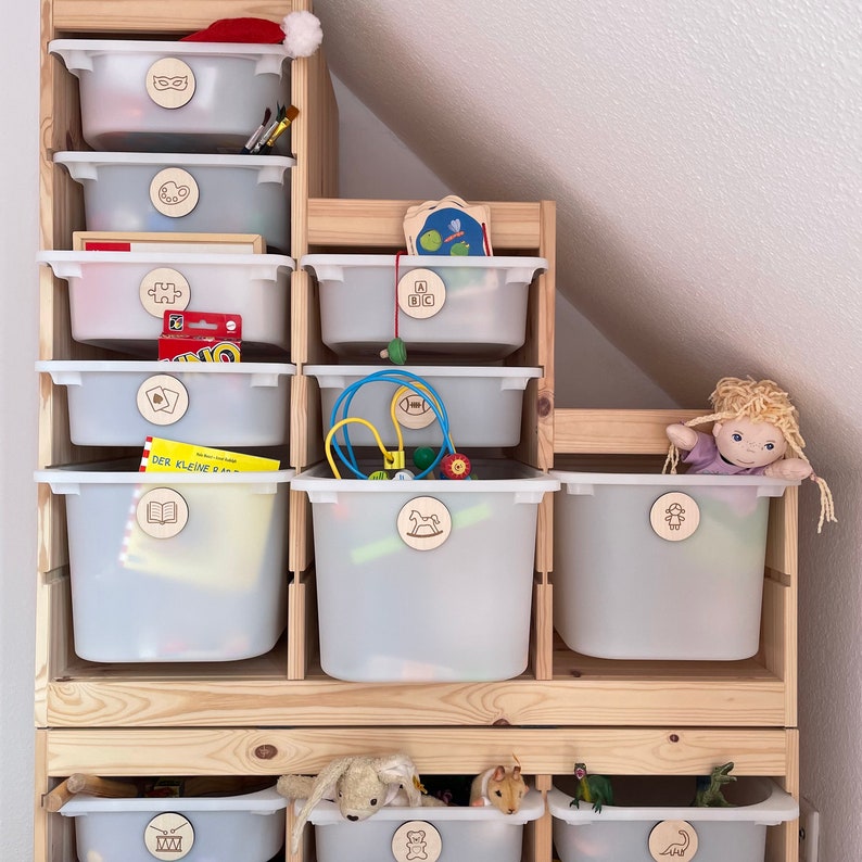 Montessori Wooden Toy Labels Tags for Storage in Nursery or - Etsy