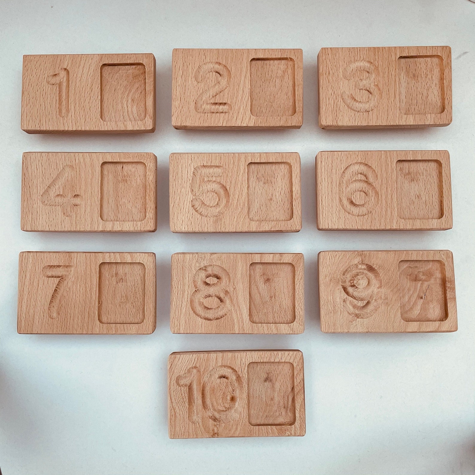 Montessori Domino Numbers Cards With Suitable Holder - Etsy