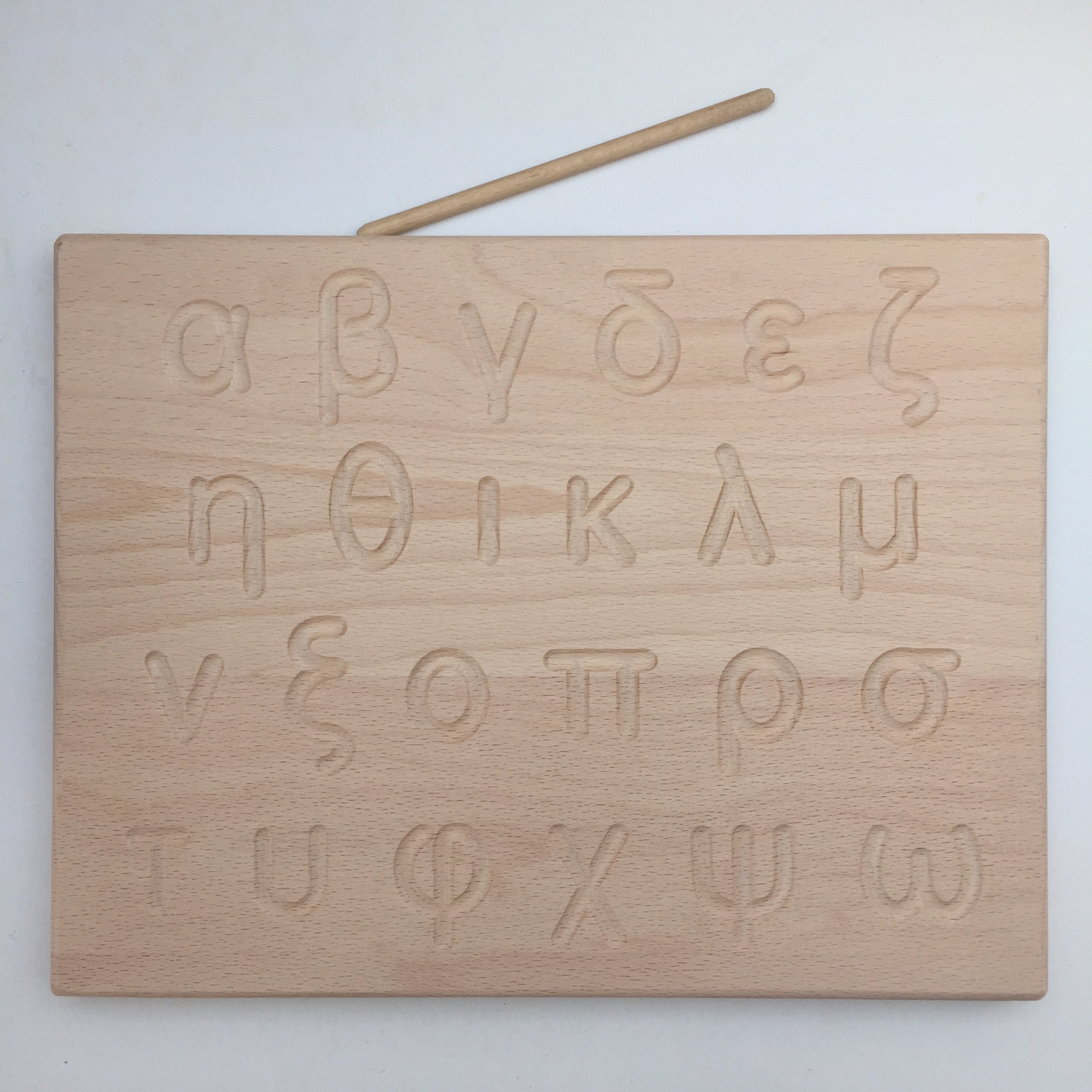 Montessori Greek Alphabet Tracing Board Made of Wood - Etsy