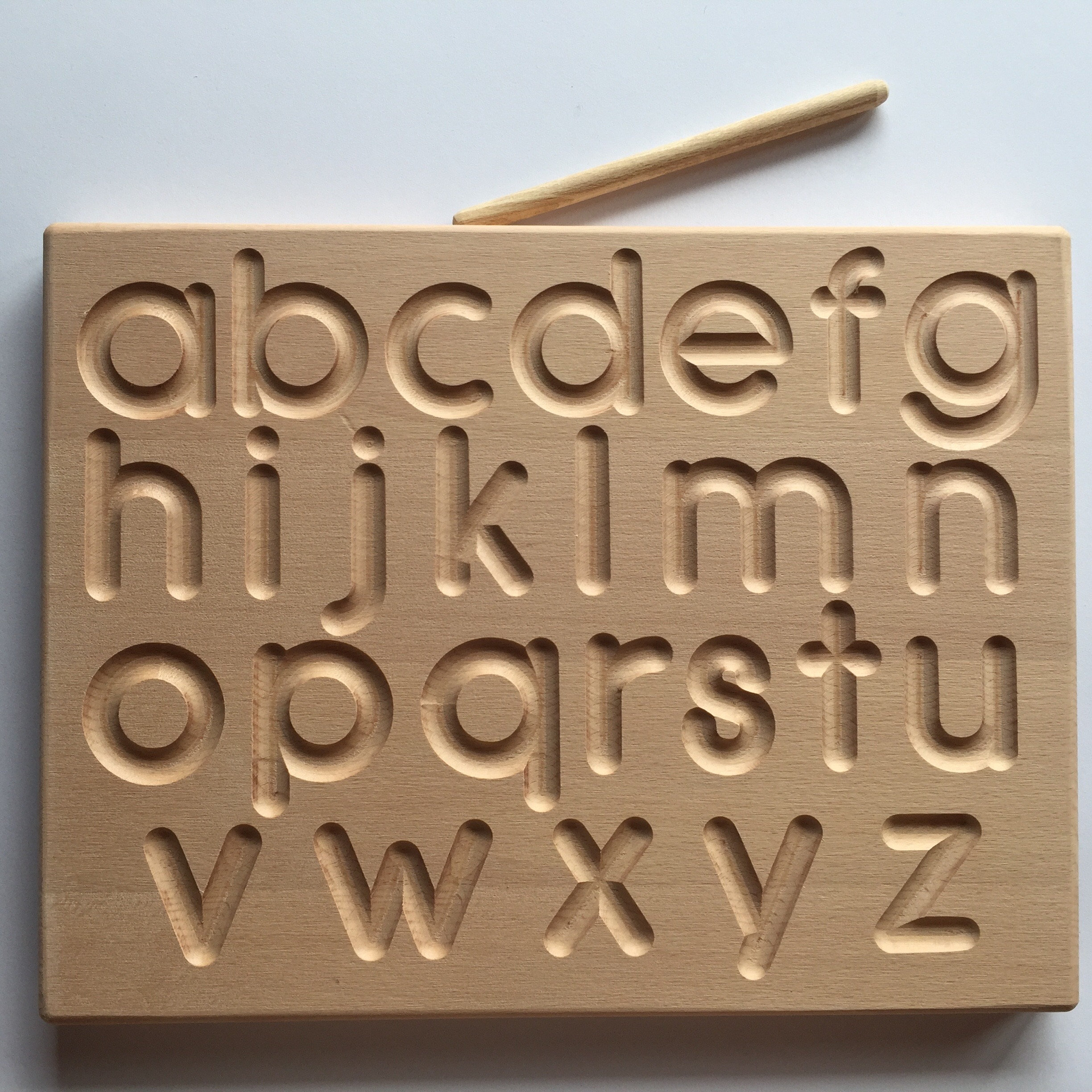 Montessori Alphabet Tracing Board Made of Wood - Uppercase - And/or ...