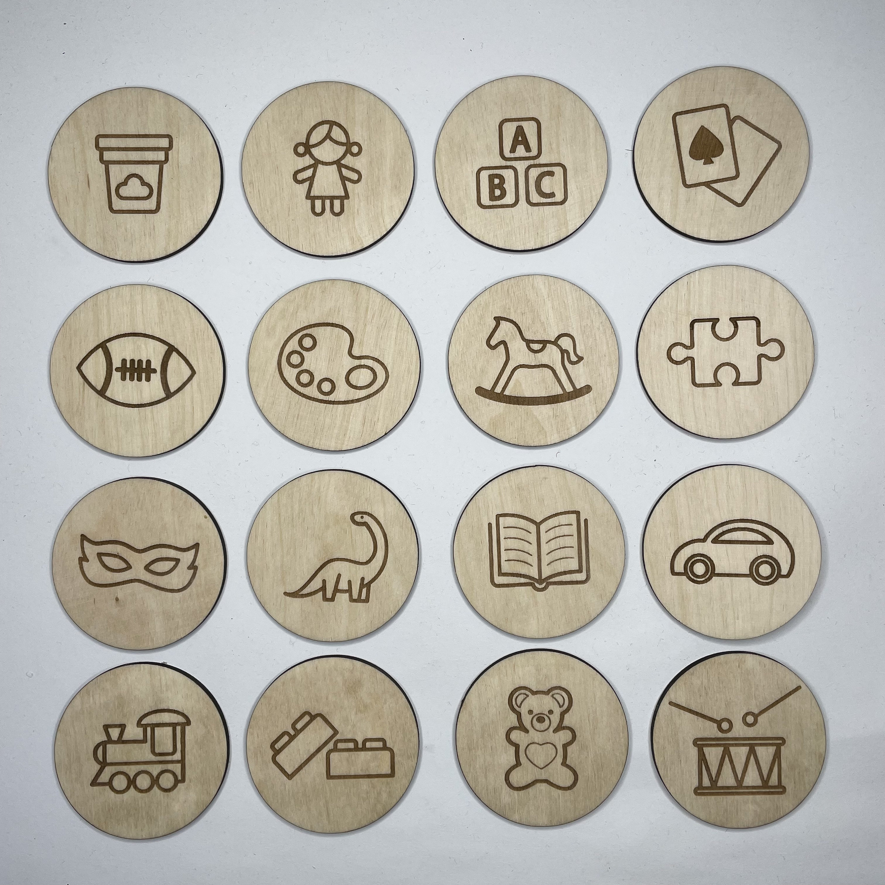 Montessori Wooden Labels for Toy Storage for the Nursery or - Etsy