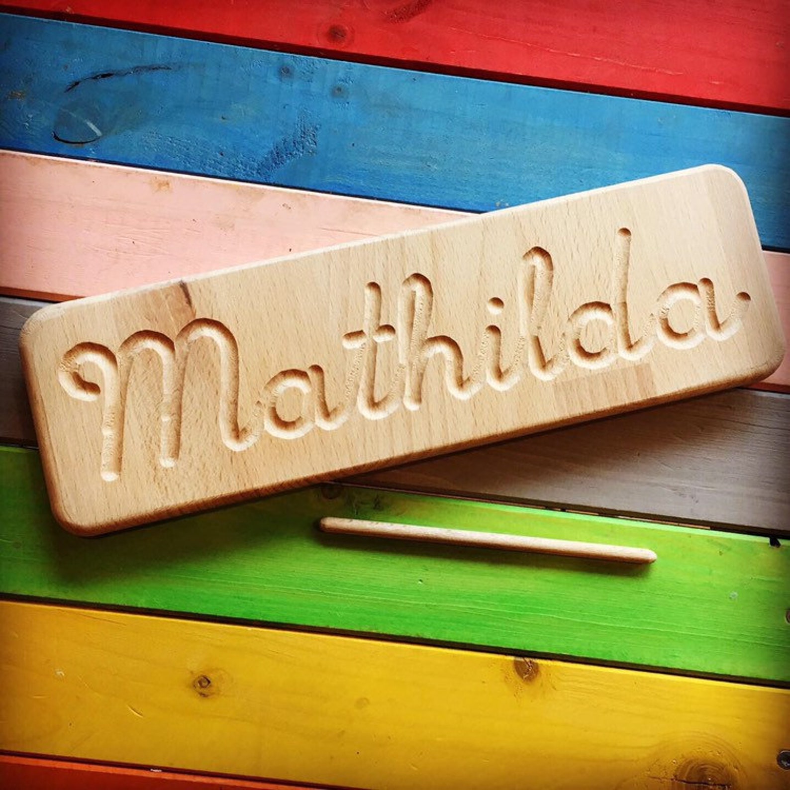 Montessori Personalized Name Tracing Board - Etsy