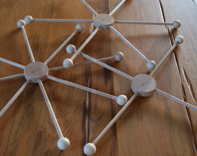 Handmade Wooden Hanger Mobile Hanger Mobile Holder Arm Natural Wood 46 ...