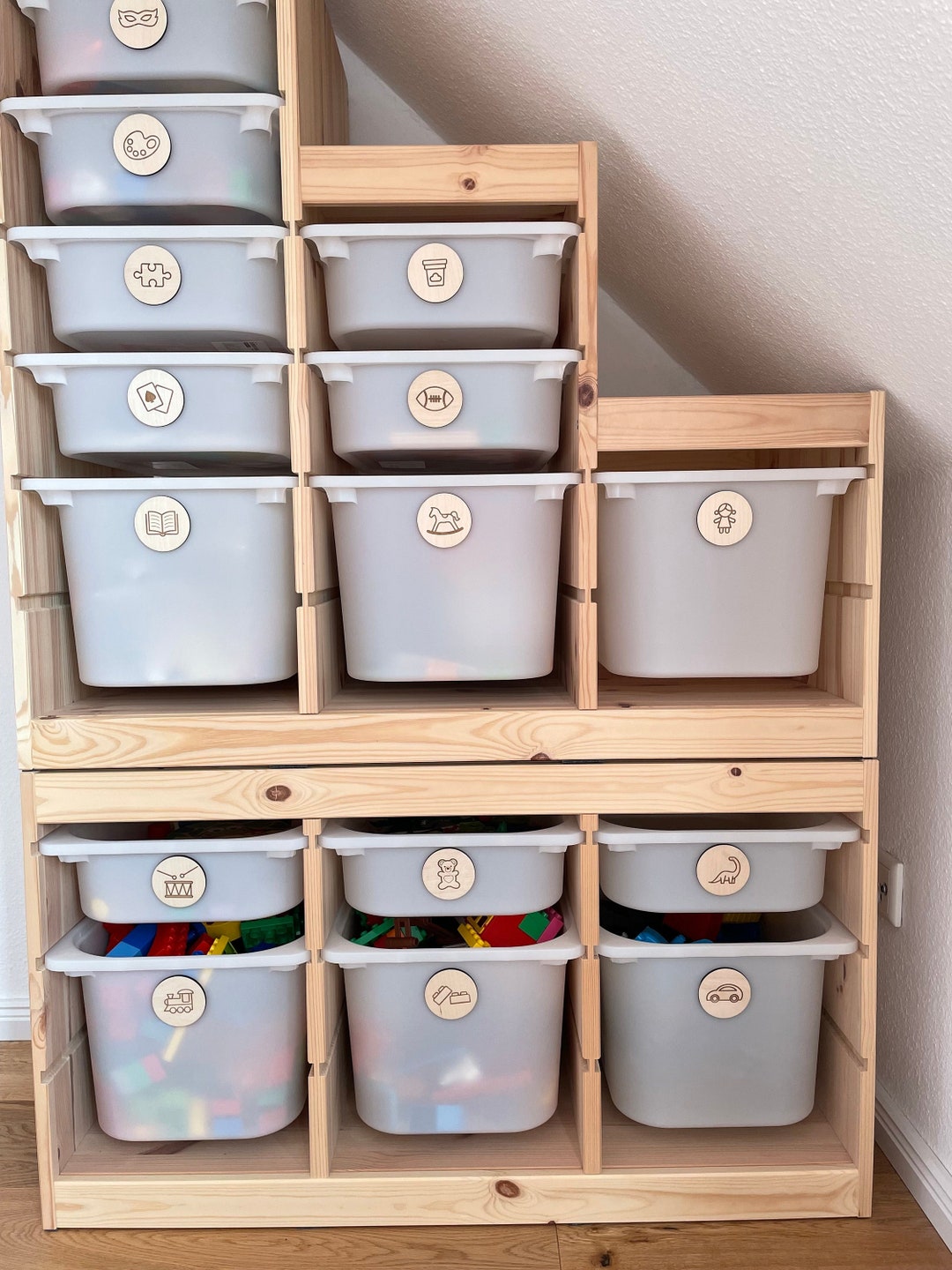 Montessori Wooden Toy Labels, Tags for Storage in Nursery or Playroom ...