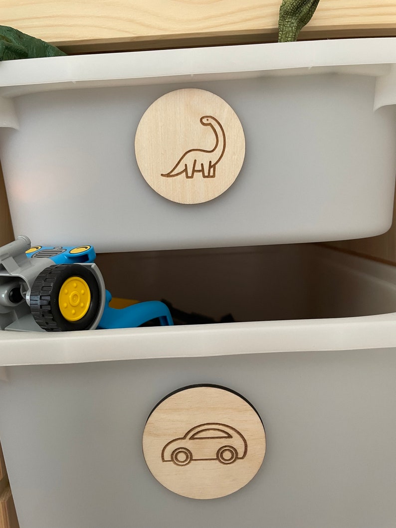 Montessori Wooden Toy Labels Tags for Storage in Nursery or - Etsy