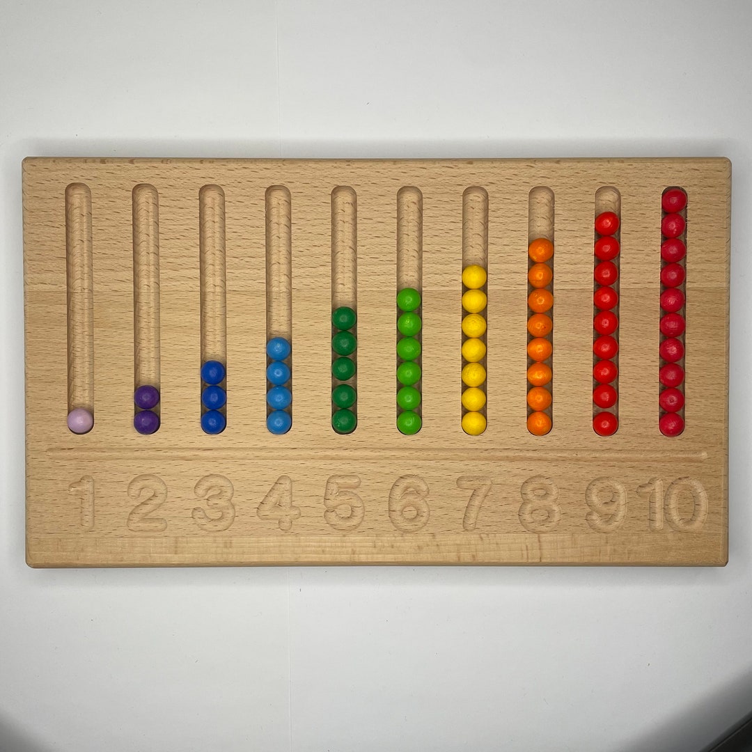 New Montessori Number Board Made of Wood - Etsy