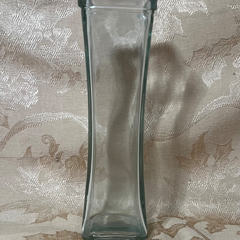Curved Clear Glass Vase - Etsy