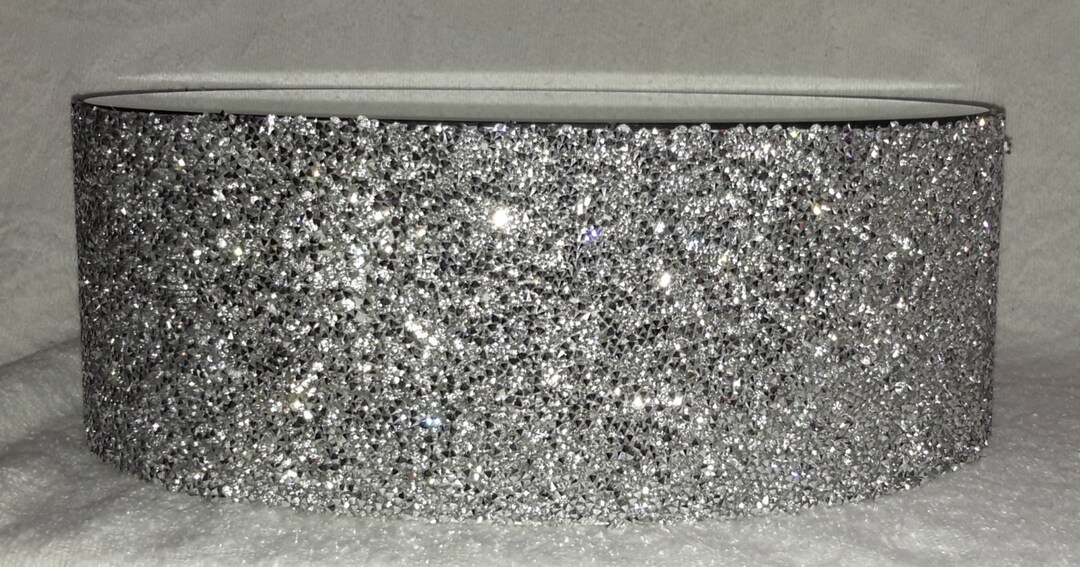 SHIMMER CAKE STAND Silver or Gold Bling Round or Square Shape All Sizes ...
