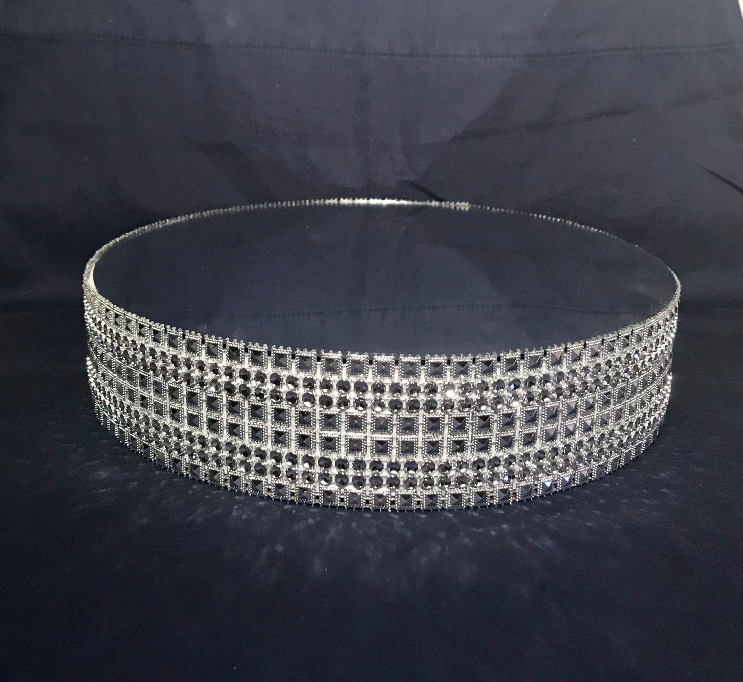 LOW CAKE DISPLAY Trey Featuring Square Silver Rhinestones and Mirror - Etsy