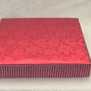RED RHINESTONE CAKE Riser/ Stand/band 2 Inches Tall Width Sizes 8", 10 ...