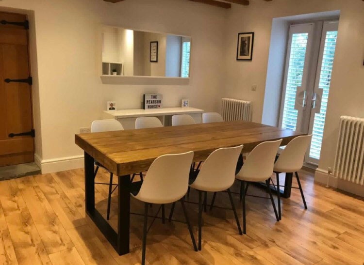 Industrial Steel Dining Table - Etsy