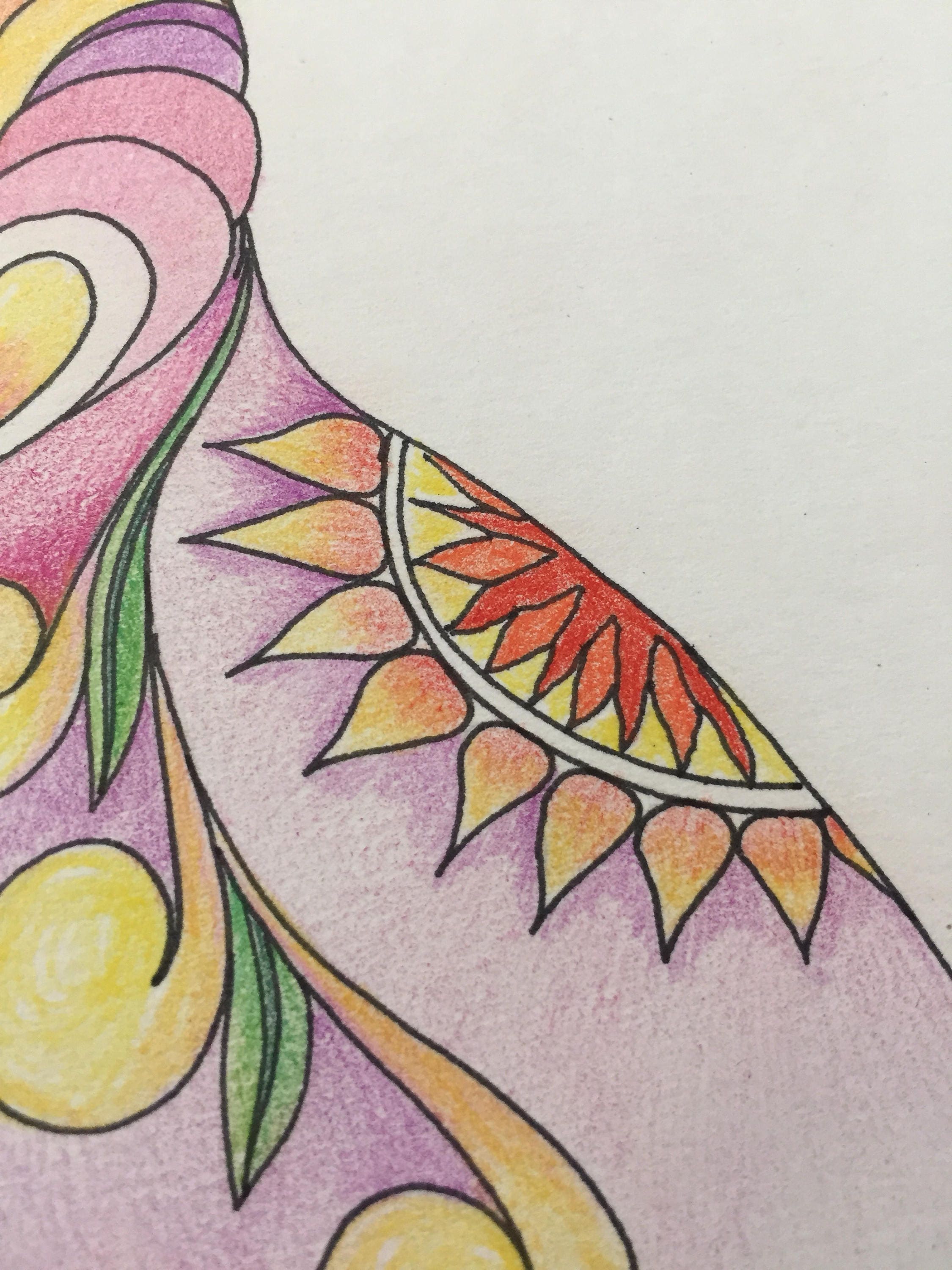 Zentangle Rabbit, Colored Rabbit, Rabbit Art, Colored Zentangle ...