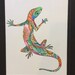 Zentangle Lizard, Colored Lizard, Lizard Art, Colored Zentangle ...