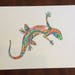 Zentangle Lizard, Colored Lizard, Lizard Art, Colored Zentangle ...