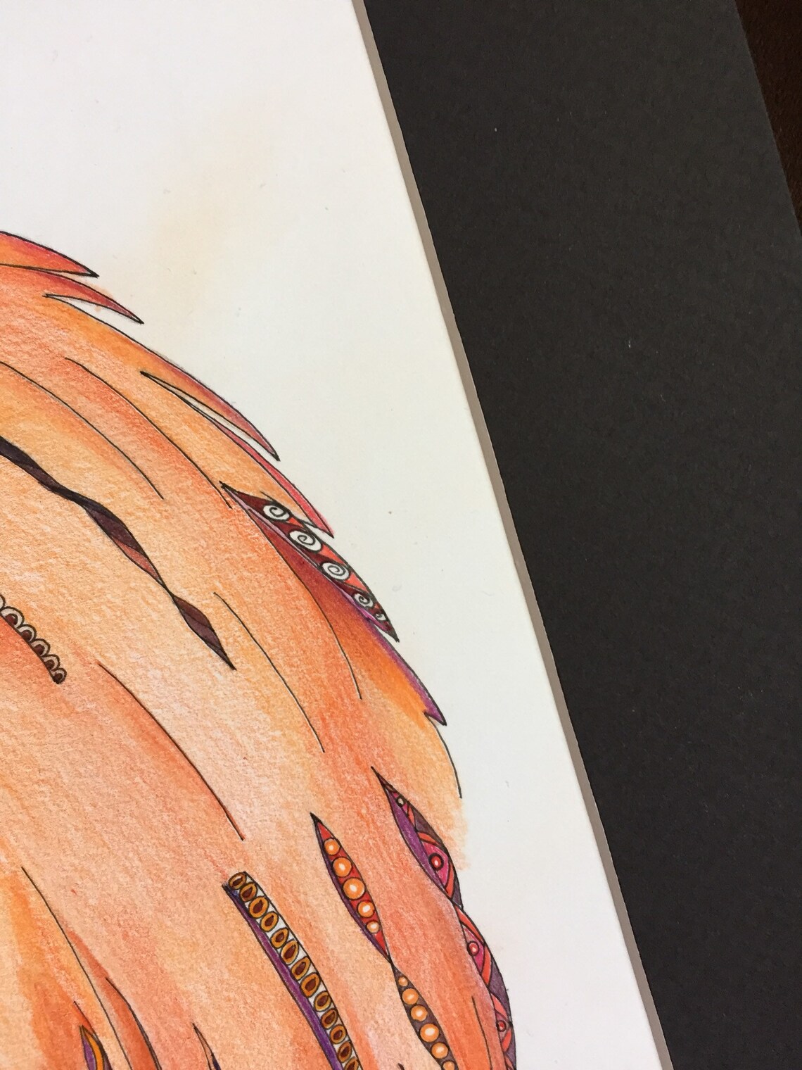 Colored Rooster Zentangle Rooster Hand Drawn Original Art Chicken Art ...