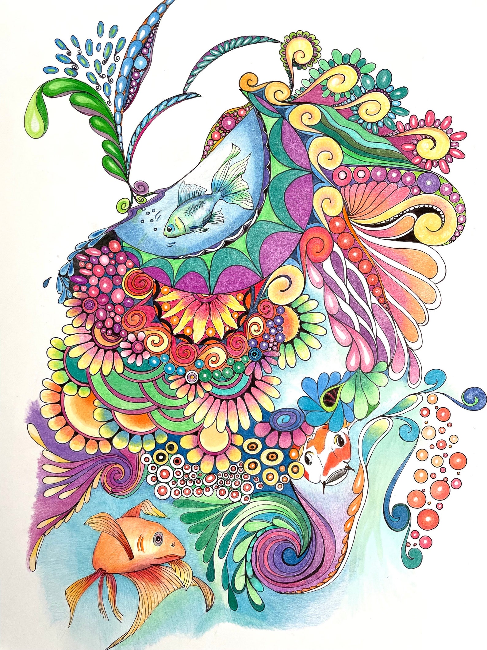 3 Fish Fish Drawing Zentangle Fish Zentangle Color Fish Fish Colored ...