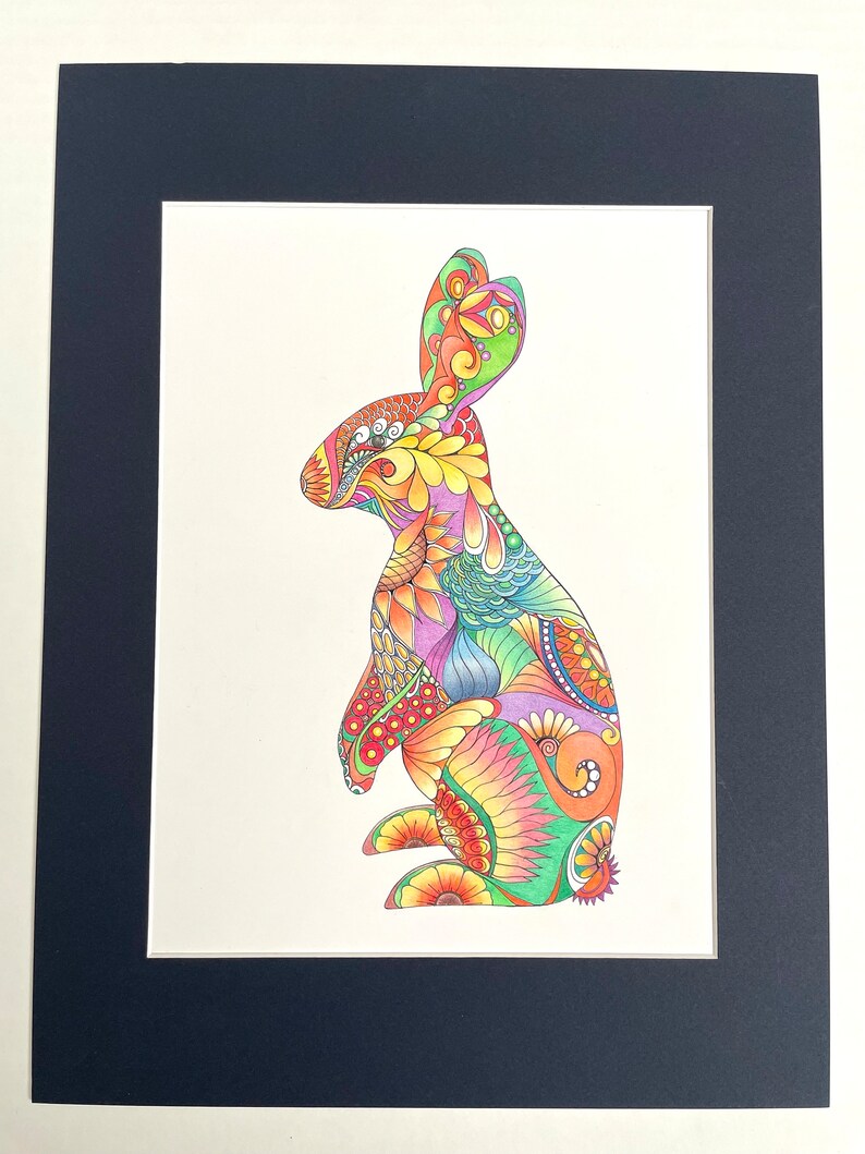 Zentangle Rabbit Zentangle Bunny Colored Bunny Colored Rabbit Bunny Art ...