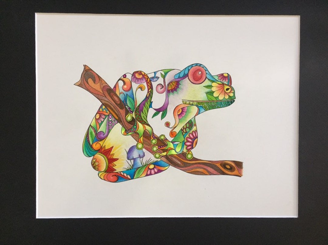 Zentangle Art Zentangle Frog Art Tree Frog Frog Drawing Frog Wall Art ...