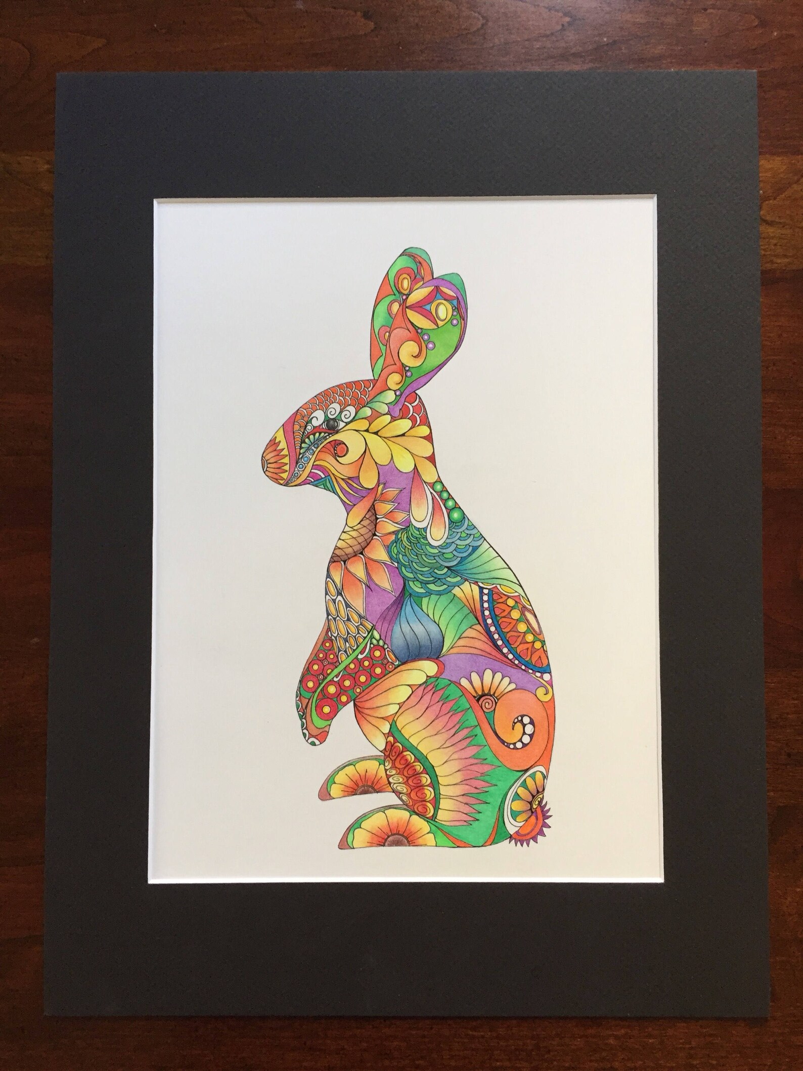 Zentangle Rabbit Zentangle Bunny Colored Bunny Colored Rabbit Bunny Art ...