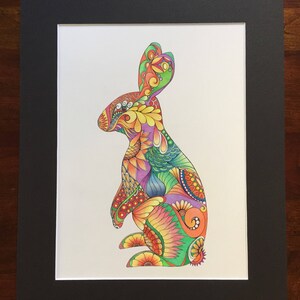 Zentangle Rabbit Zentangle Bunny Colored Bunny Colored Rabbit Bunny Art ...