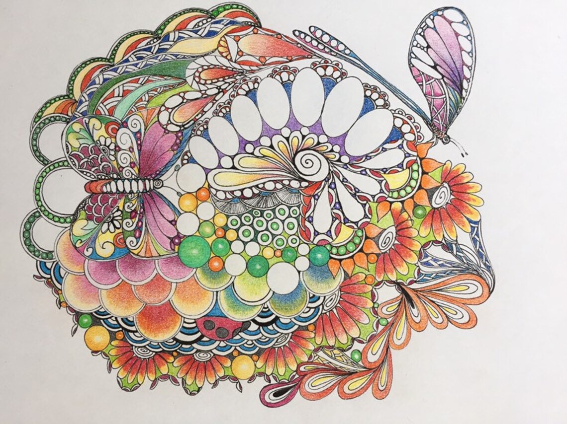 Zentangle Insect Abstract: 9 X 12 In. Insect Art - Etsy