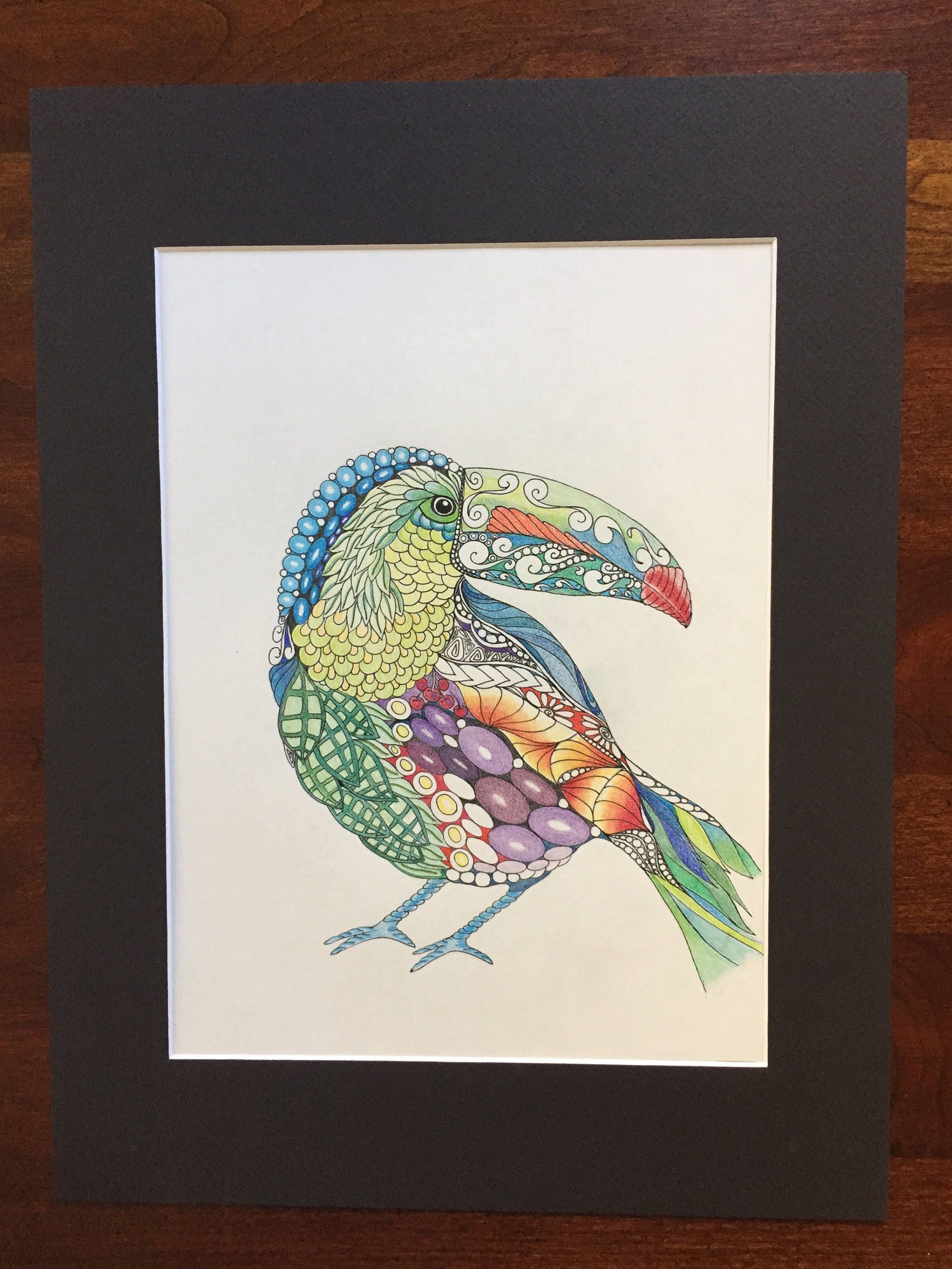 Zentangle Toucan, Zentangle Art, Colored Zentangle, Toucan Art, Bird ...