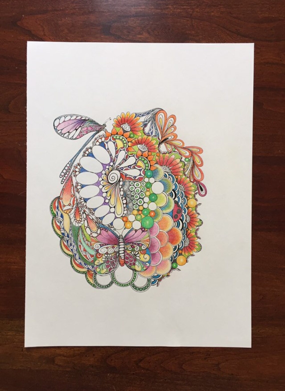 Zentangle Insect Abstract: 9 X 12 In. Insect Art - Etsy