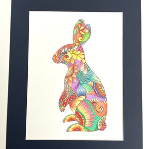 Zentangle Rabbit Zentangle Bunny Colored Bunny Colored Rabbit Bunny Art ...