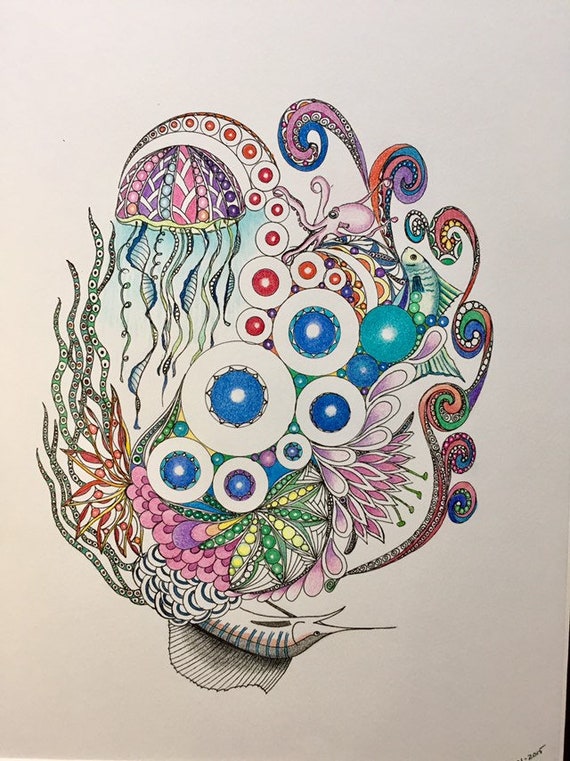 Zentangle Art With Color