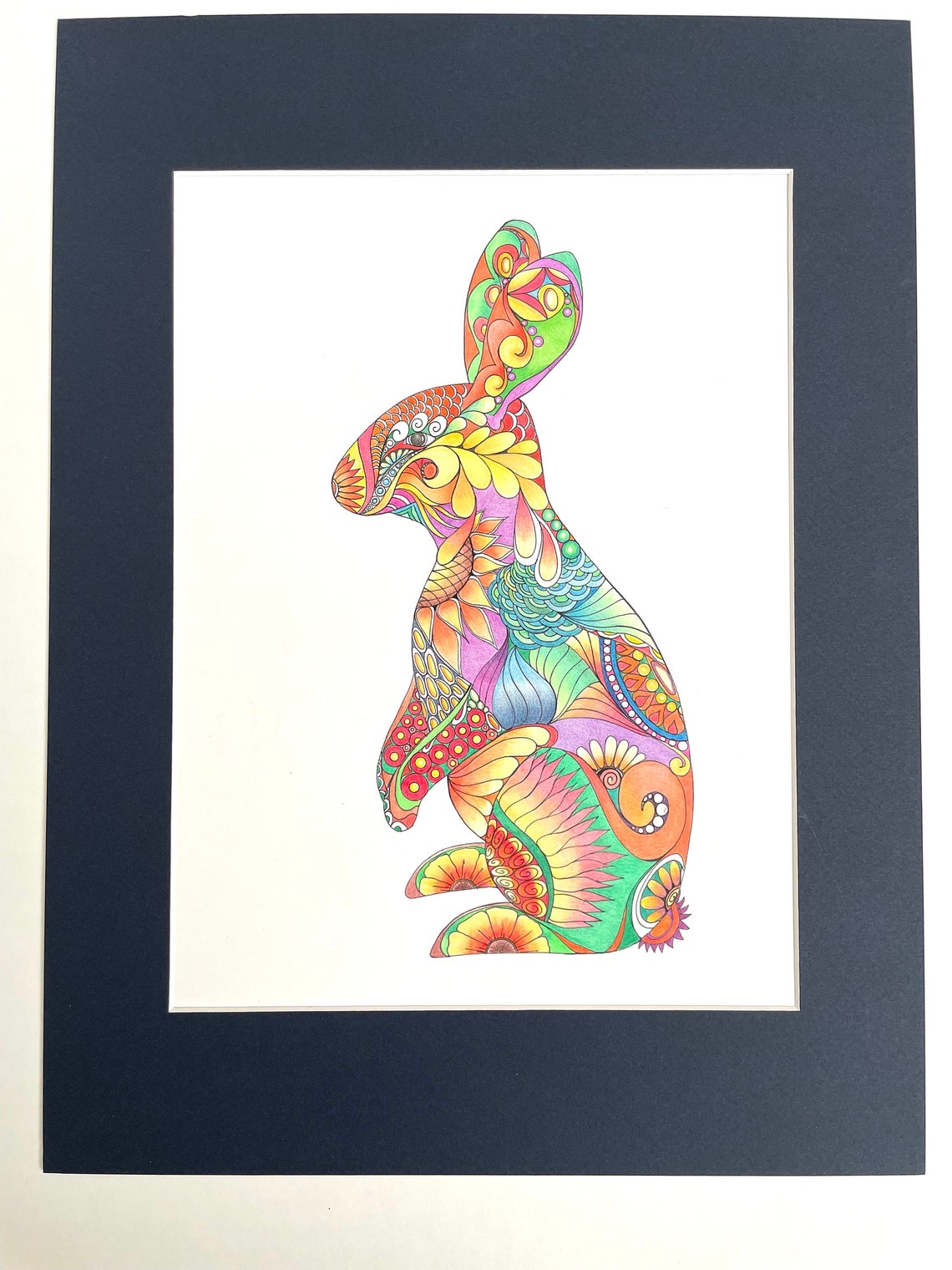 Zentangle Rabbit Zentangle Bunny Colored Bunny Colored Rabbit Bunny Art ...