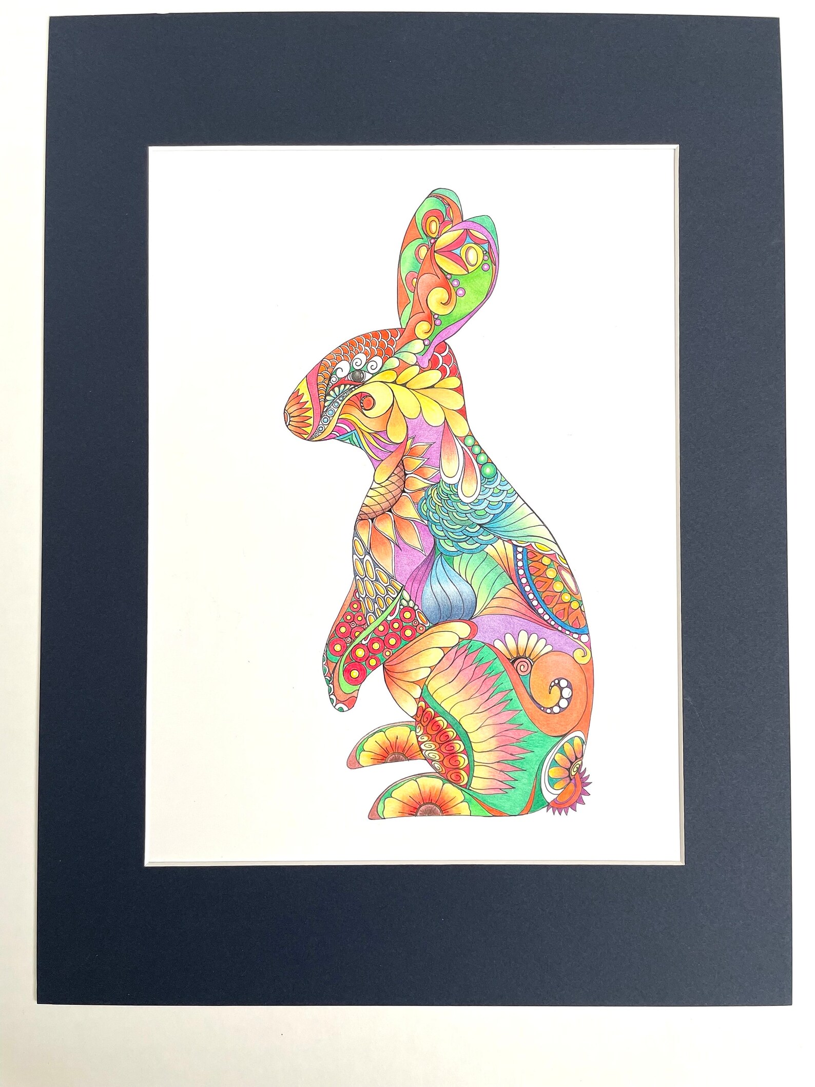 Zentangle Rabbit Zentangle Bunny Colored Bunny Colored Rabbit Bunny Art ...