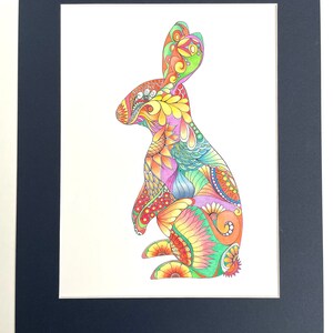 Zentangle Rabbit Zentangle Bunny Colored Bunny Colored Rabbit Bunny Art ...