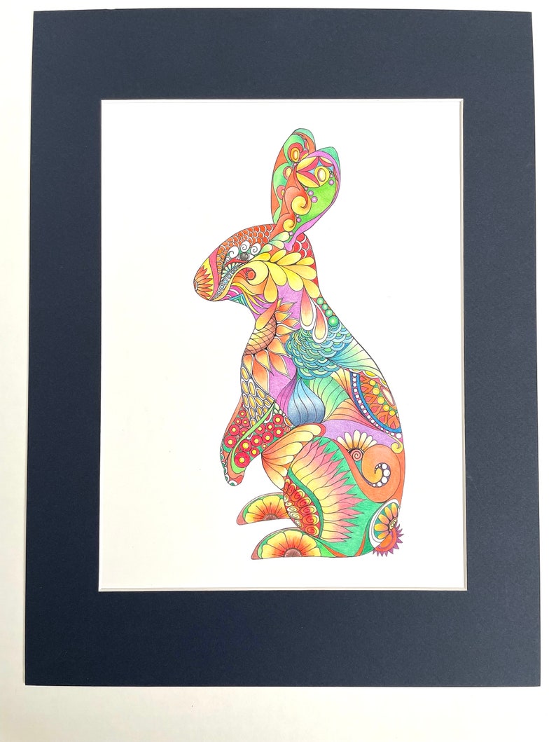 Zentangle Rabbit Zentangle Bunny Colored Bunny Colored Rabbit Bunny Art ...