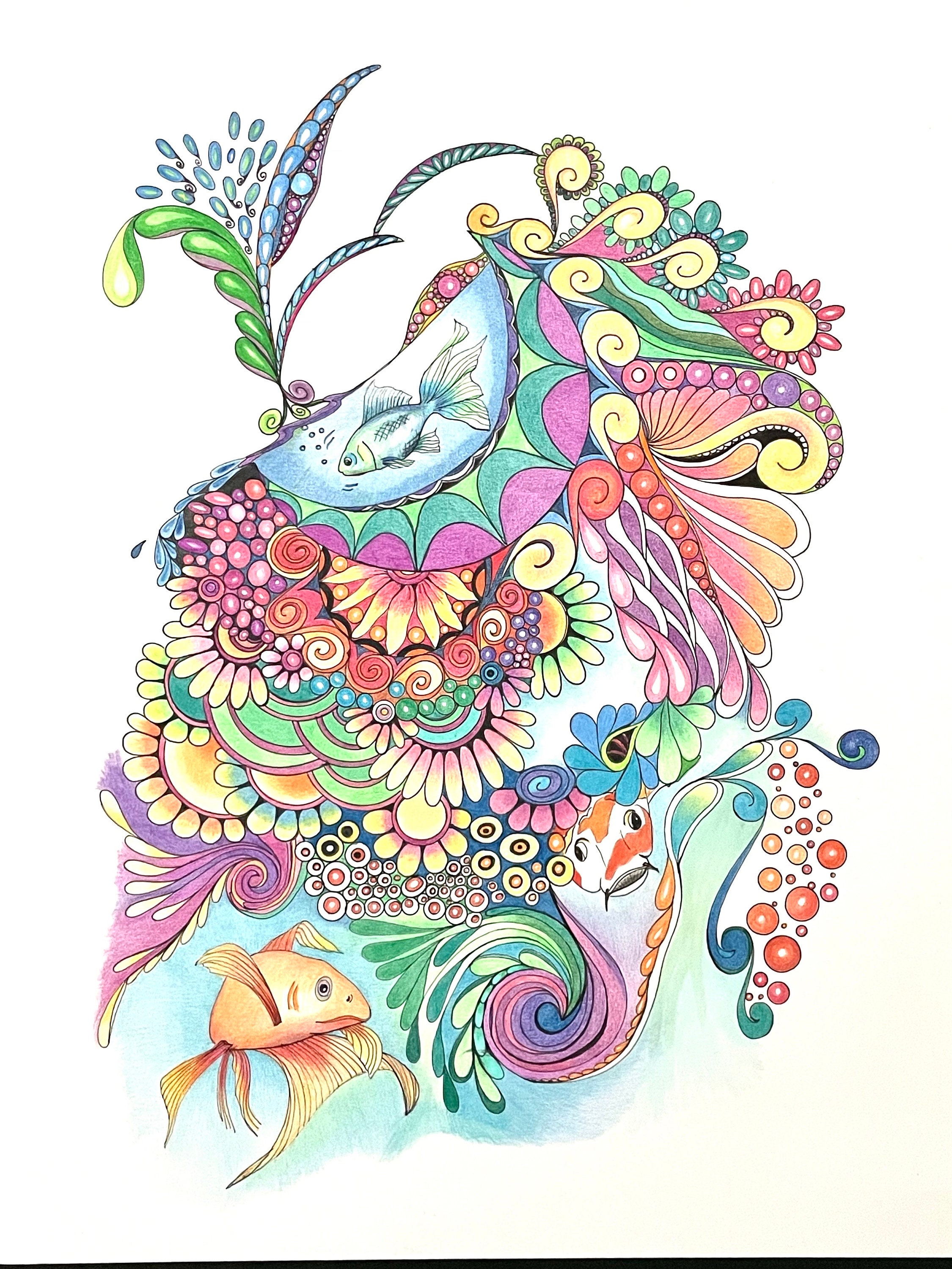 3 Fish Fish Drawing Zentangle Fish Zentangle Color Fish Fish Colored ...