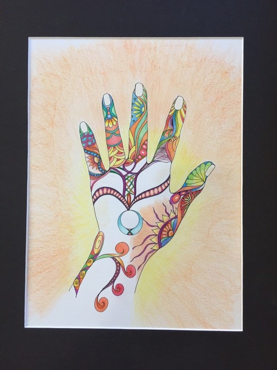 Zentangle Art Hand