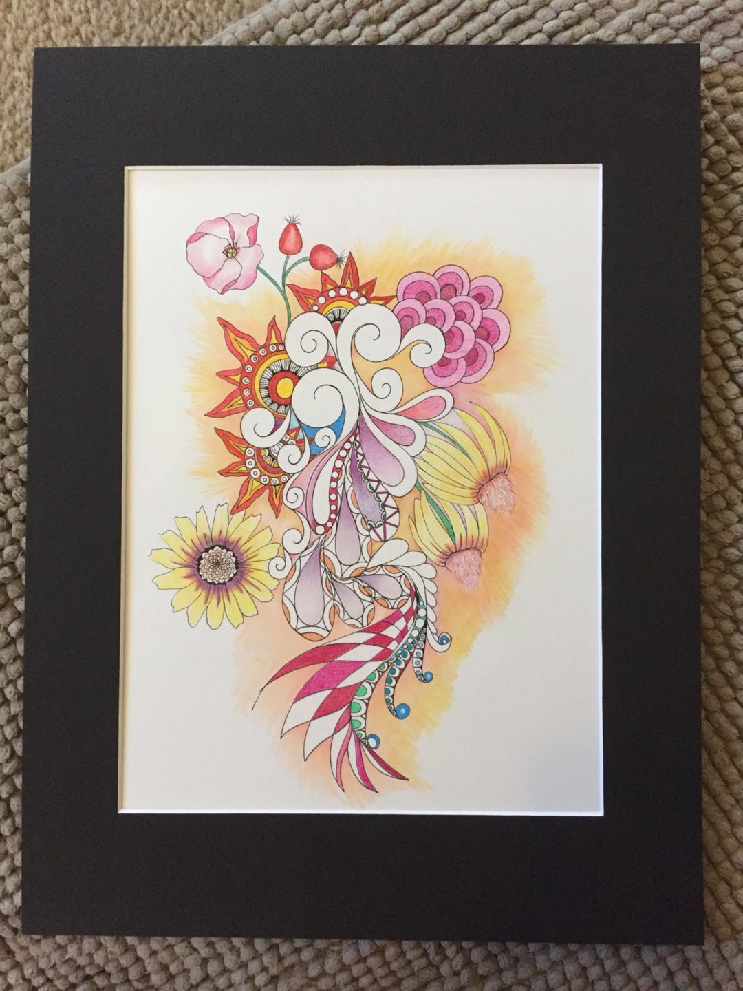 Zentangle Abstract Flowers Flower Art Colored Flowers Abstract Flowers ...
