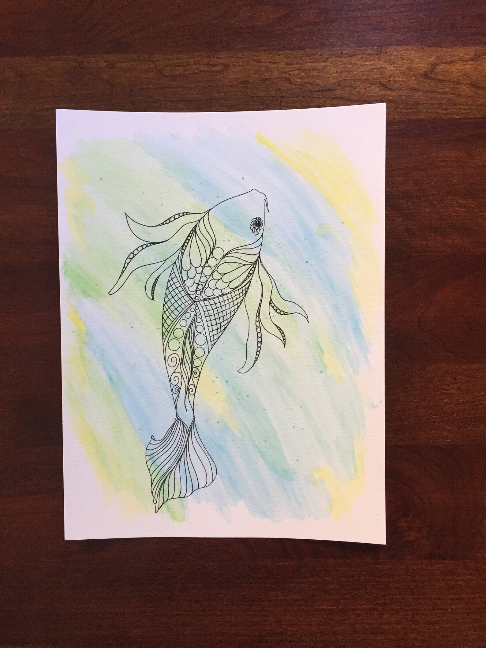 Zentangle Koi Fish Zentangle Fish Koi Fish Fish Art Watercolor ...