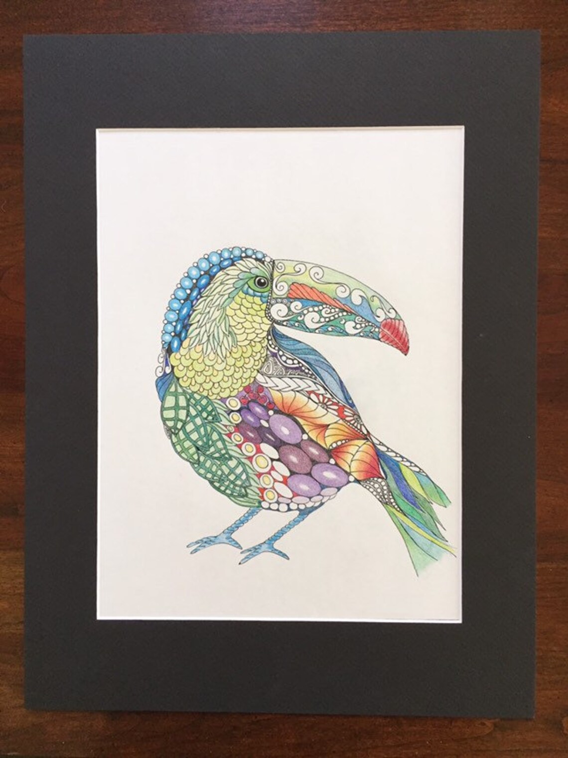 Zentangle Toucan, Zentangle Art, Colored Zentangle, Toucan Art, Bird ...