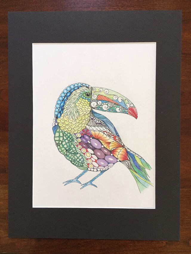 Zentangle Toucan, Zentangle Art, Colored Zentangle, Toucan Art, Bird ...