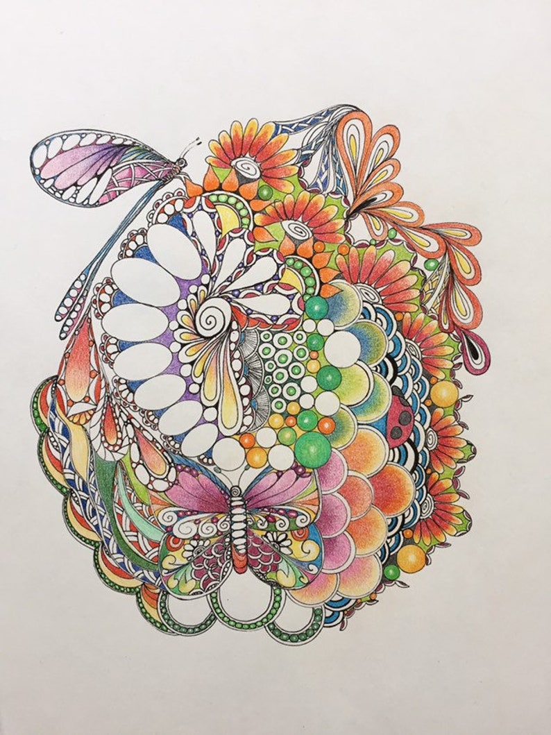 Zentangle Insect Abstract: 9 X 12 In. Insect Art - Etsy