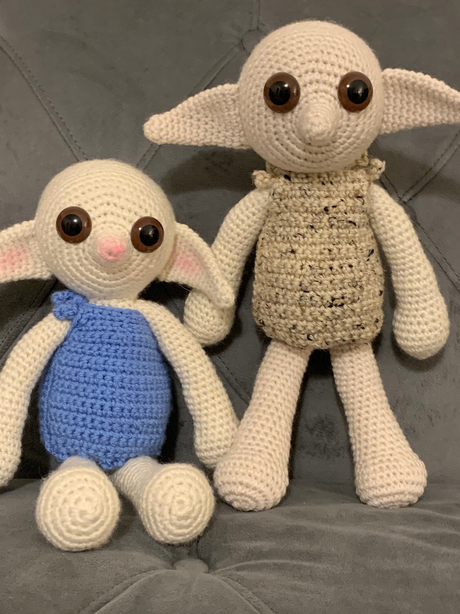 Handmade Crochet House Elves Doll Dobby and Winky Dynamic Duo - Etsy