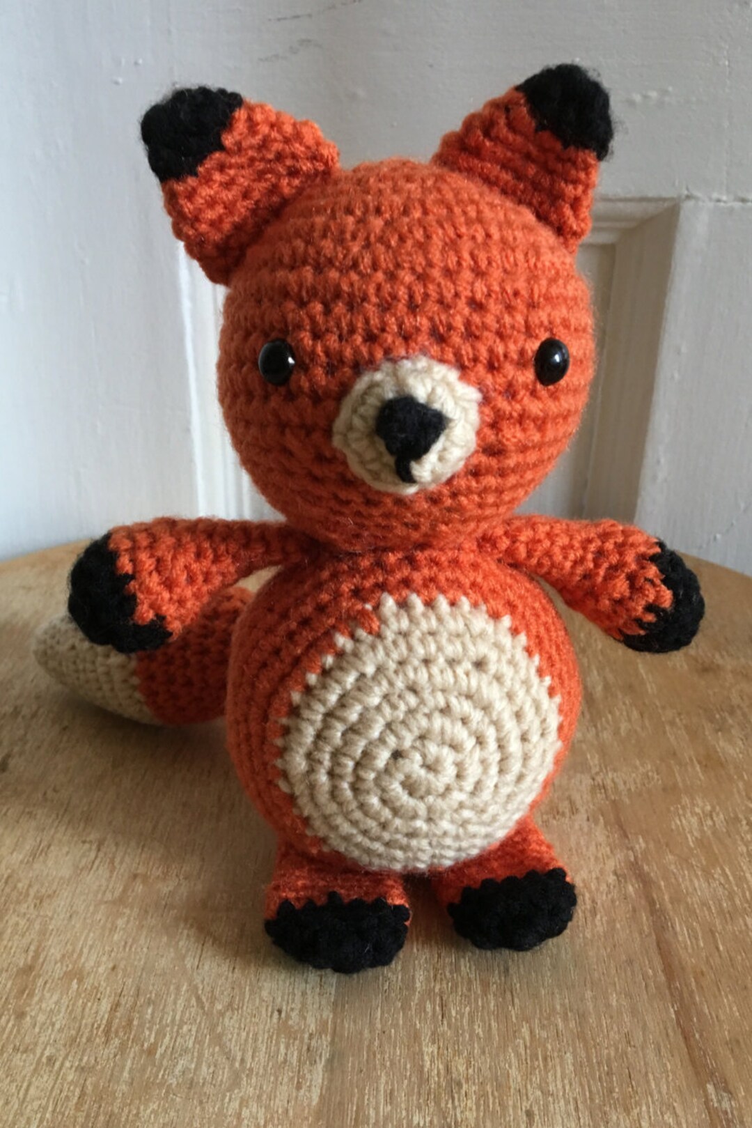 Handmade Crochet Fox Plush Doll: Woodland Nursery Decor - Etsy