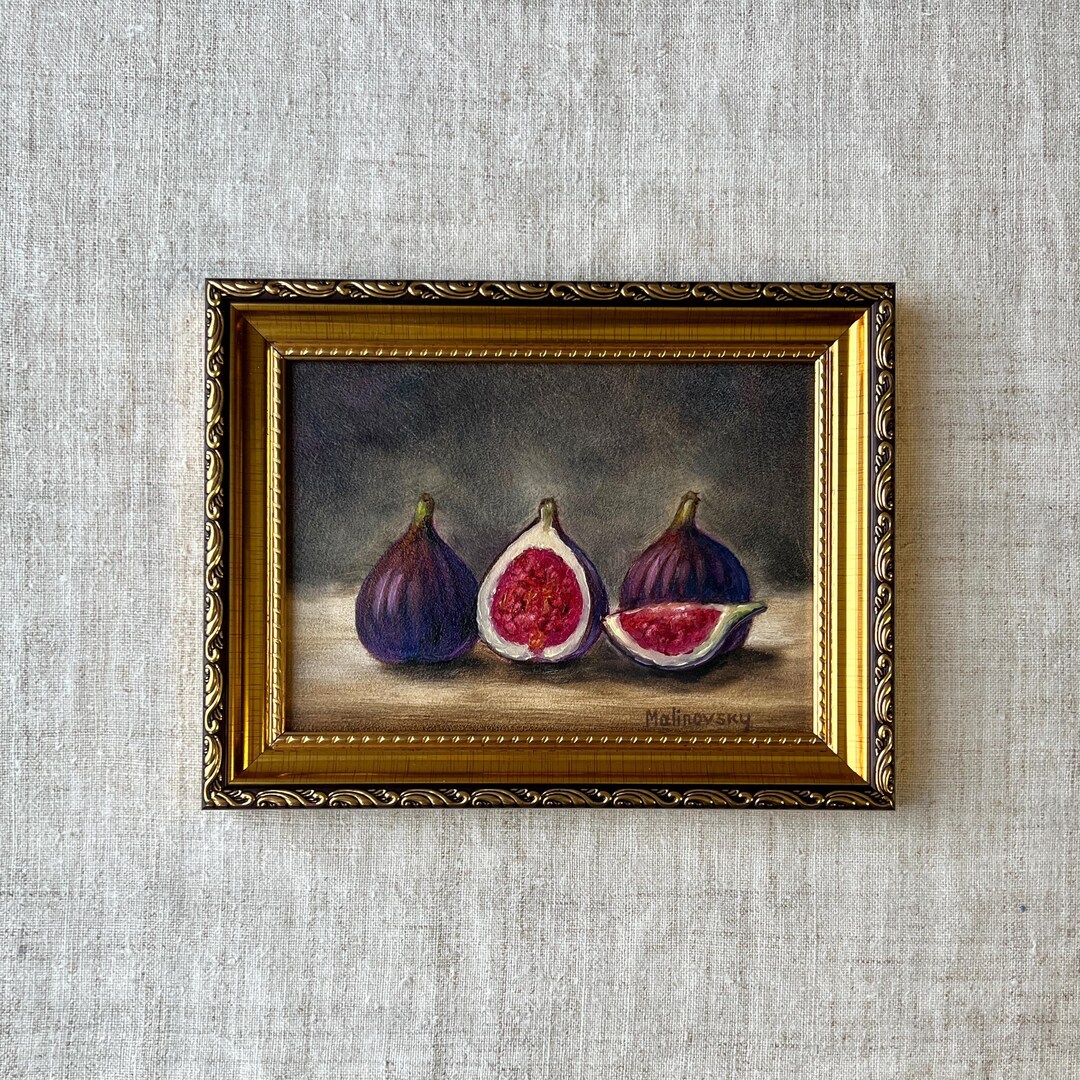 FIGS #4 Oil Painting - Unframed Original Fig Still Life - French ...