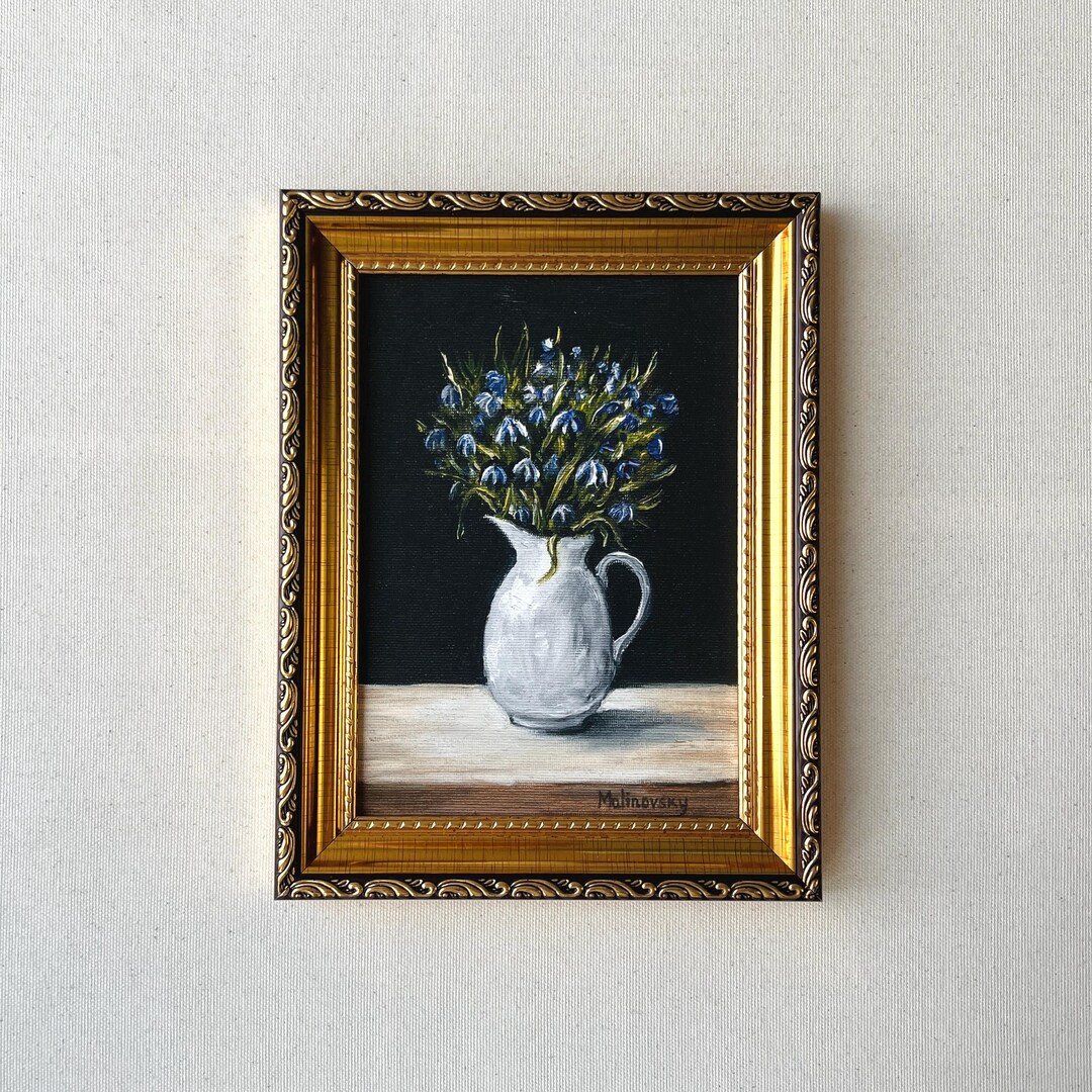 SNOWDROPS Art Print - Unframed Floral Oil Painting - French Country Art ...